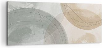 Arttor Wandbilder Dekoration Wohnzimmer Aquarell Räder Pastell Panorama Bilder auf Leinwand 120x50cm Leinwandbild Schlafzimmer Küche Wand Kunstdruck Art Groß