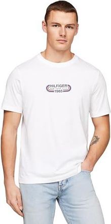 Tommy Hilfiger Homme T-Shirt Manches Courtes Encolure Ronde, Blanc (White), XXL