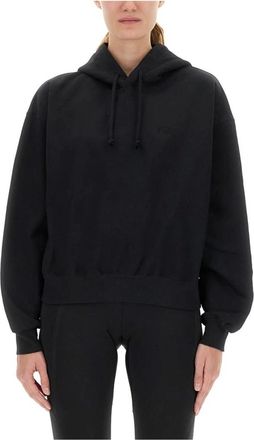 Yohji Yamamoto Sweat &agrave; capuche boxy en &eacute;ponge bross&eacute;e - Femme - Sweatshirts et sweats &agrave; capuche - Noir - Taille: 36 FR