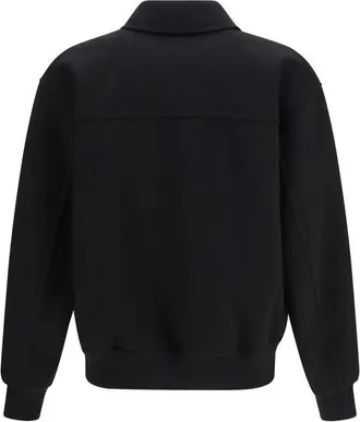 Ferragamo Mens Black Wool Oves Aries Biker Jacket Clothing