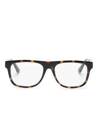 Gucci lunettes de vue rectangulaires - Marron