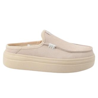 Hey Dude Wildleder Keilabsatz Clogs f&uuml;r Frauen - - Shoes - Damen - Beige - 36 EU