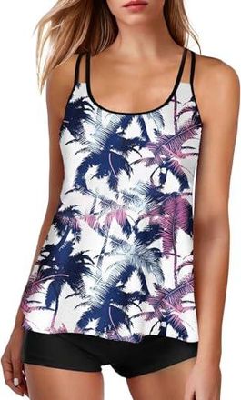 Generic Ensemble tankini pour femme - Maillot de bain deux pi&egrave;ces - Maillot de bain push-up - &Eacute;l&eacute;gant - Simple - Maillot de bain - Maillot de bain sportif rem