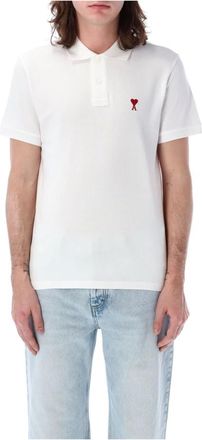 Ami Homme, Tops, Blanc, Taille: L Polo Rouge Coeur