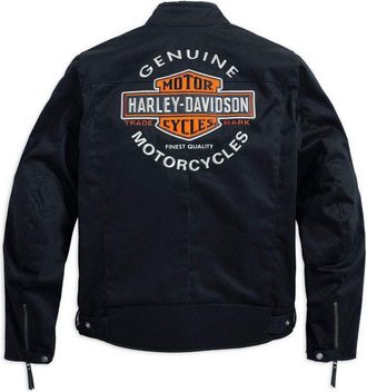 Harley-Davidson Motorradjacke Herren Biker Funktionsjacke Rally Riding 98163-17EM mit Protektoren Herausnehmbare Protektoren an Ellbogen und Schultern