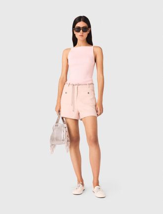 Maje Short En Tweed - Rose - Maje
