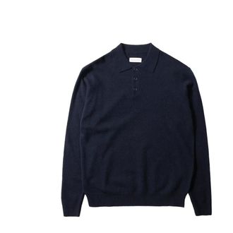 Edmmond Studios Woll-Polohemd - - Tops - Herren - Blau - M