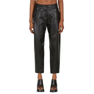 Stella McCartney Hose aus Kunstleder - - Trousers - Damen - Schwarzk - M