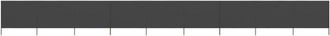 vidaXL Paravent 9 panneaux Tissu 1200 x 80 cm Anthracite vidaXL