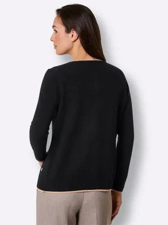 Cr&eacute;ation L Strickjacke Merino-Strickjacke Langarm Feinstrick