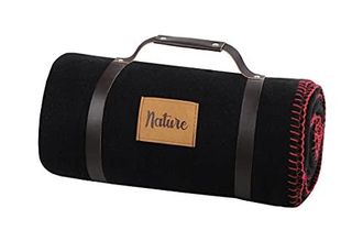 Lovely Casa Plaid - Couverture Polaire Dawson - Noir - Taille 130 x 150 cm - Grand Plaid Doux et Chaud pour Canap&eacute; ou Chambre - Jet&eacute; de Lit - Id&eacute;al pour Maison et