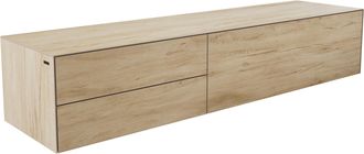 DELIFE TV-Board Cuor Keramik Laminam Sabbia Eichefarbig 180 cm 1 Klappe 2 Schubf&auml;cher Schwebend Lowboard