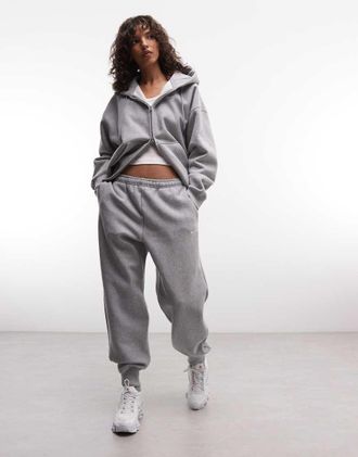 Nike Studio Fleece jogger oversize &eacute;pais gris fonc&eacute;