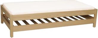 Weber Industries Lit empilable Jonas 90x190 (Lot de Deux Lits) + 2 sommiers/Naturel