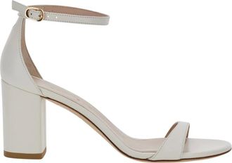 Stuart Weitzman Femme, Chaussures, Blanc, Taille: 36 EU Nudist Block 75 Sandal
