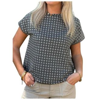 Roberto Ricci Design Rrd, Femme, Blouses et Chemises, Vert, Taille: 36 FR Top Imprim&eacute;