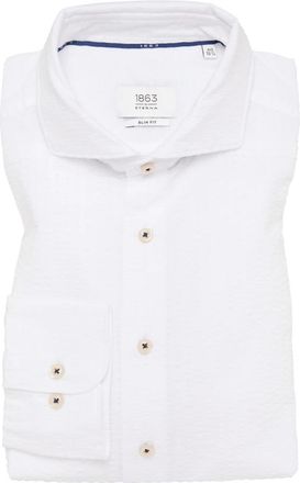 Eterna Seersucker Langarmhemd - - Shirts - Herren - Wei&szlig; - S