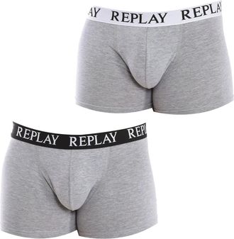 Replay Homme, Sous-v&ecirc;tements, Gris, Taille: L Boxer &Eacute;lastique en Coton