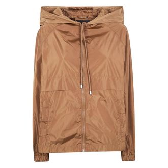 Semicouture Femme, Vestes, Brun, Taille: 34 FR Veste &agrave; Capuche en Nylon