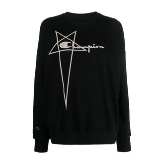 Rick Owens Schwarzes Logo-Sweatshirt - - Sweatshirts & Hoodies - Damen - Schwarzk - M