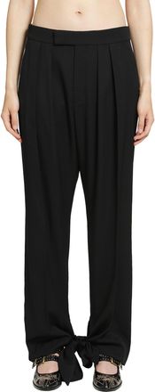 Chlo&eacute; Pleated Tie-Hem Pants