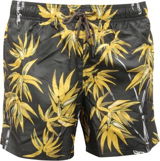 Sundek Homme, Maillots de bain, Multicolore, Taille: S Maillot de Bain Vert Planches Imprim&eacute;es Pin