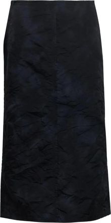 pushBUTTON jupe mi-longue à fermeture zippée - Bleu