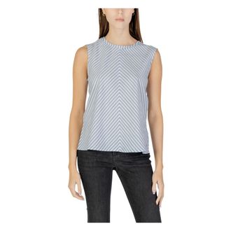 Tommy Jeans Femme, Tops, Bleu, Taille: 38 FR Crinkle Vis Mix Slee