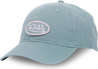 Von Dutch Casquette Homme & Femme, Dad Hat 100% Coton, Ajustable, Turquoise, Blanc, Taille TU