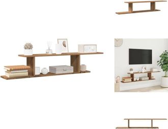vidaXL Vidaxl - tagère tv murale chêne artisanal 125x18x23cm bois dingénierie - Étagère tv Murale - Étagères tv Murales - Étagère Murale - Unité tv