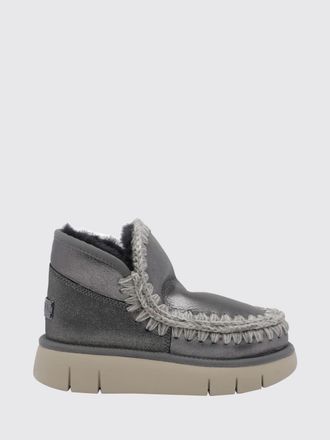 Mou Bottines Bounce bicolores en peau de ton avec doublure en laine
