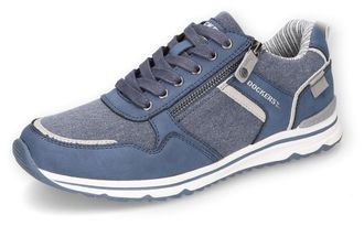 Dockers by Gerli Sneaker DOCKERS BY GERLI, Herren, Gr. 43, blau (navy), Synthetik, Textil, Schuhe Sneaker, Running Sneaker, Schn&uuml;rschuh, Freizeitschuh mit Rei&szlig;verschlu