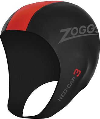 Zoggs Neo 3 Cap schwarz/rot