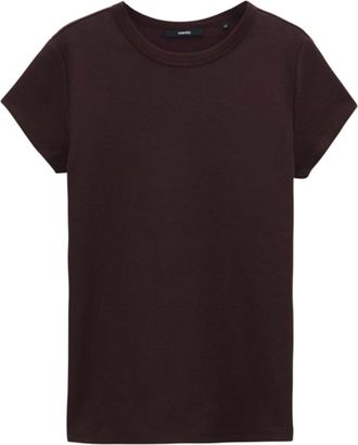 someday Damen Kurzarmshirt | Rippshirt KLEOH Slim aus BCI Cotton Mix Plum, 38