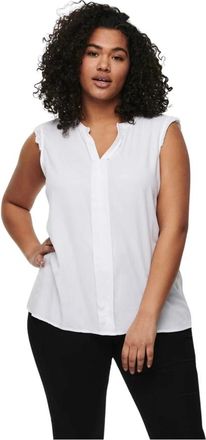 Only Carmakoma Only Carmakoma, Femme, Tops, Blanc, Taille: 48 FR Mumi SL Top