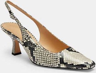 Coach Slingback Mit Absatz Und Schlangenprint