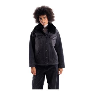 Vicolo Schwarze gewaschene Jeansjacke - - Jackets - Damen - Schwarzk - M