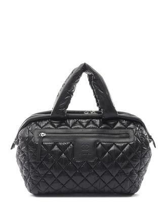 Chanel 2012-2013 Quilted Nylon Coco Cocoon Bowler Bag handbag - Schwarz