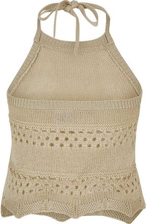 Urban Classics Muskelshirt Urban Classics Damen Ladies Short Crochet Knit Neckholder Top (1-tlg)