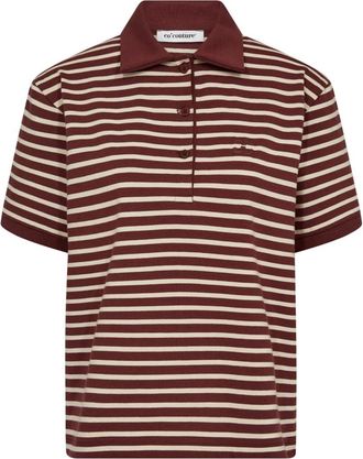 Co'Couture Femme, Tops, Multicolore, Taille: 44 FR Polo Rouge Tee Top Manches Courtes