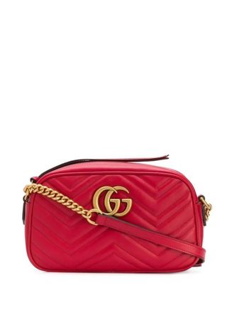 Gucci Hobo Bags - Camera Bag Gg Marmont Small - Gr. unisize - in Rot - f&uuml;r Damen