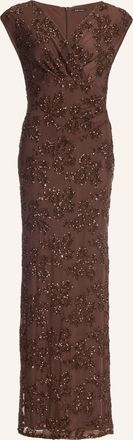 Swing Swing Abendkleid Aus Mesh Mit Pailletten braun