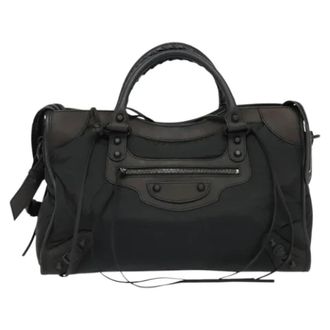 Balenciaga Pre-owned Nylon handtaschen - - Pre-owned - Damen - Schwarzk - ONE SIZE