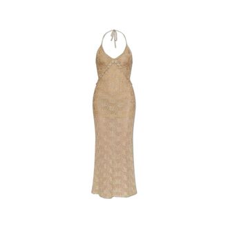 LoveShackFancy Loveshackfancy, Femme, Robes, Jaune, Taille: 38 FR Robe Longue Vreya
