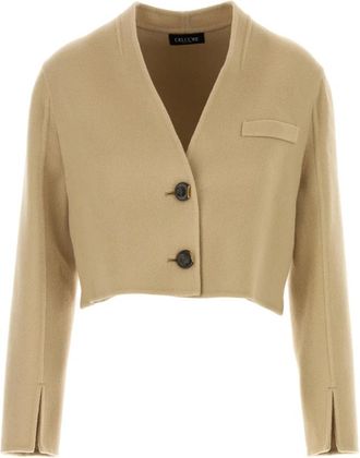 Del Core Femme, Vestes, Beige, Taille: 42 FR Veste Courte Boxy