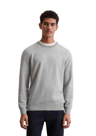 Marc O'Polo Rundhalspullover in Piqu&eacute;-Struktur