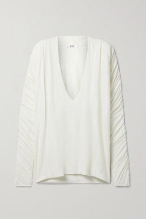 Interior Haut En Jersey &Agrave; Fronces Sidney - &Eacute;cru