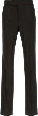 Tom Ford Hose mit durchbrochenem K&ouml;per-Satinstreifen im Colbert-Stil mit hoher Taille - - Trousers - Herren - Schwarzk - M