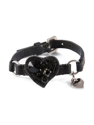 Prada bracelet coeur (ann&eacute;es 2000) - Noir