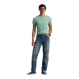 Ralph Lauren Homme, Tops, Vert, Taille: M T-shirt ras du cou en jersey coupe ajust&eacute;e personnalis&eacute;e